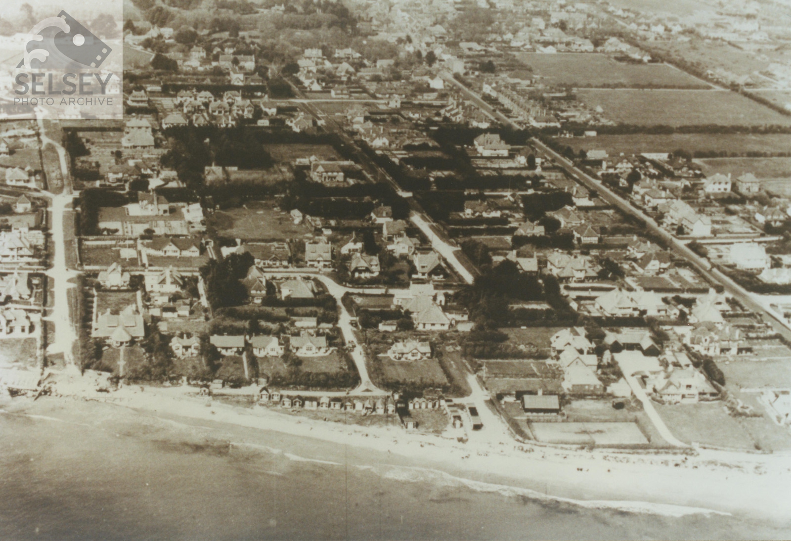 The Town and Sea Front from the South West - Selsey Photo Archive