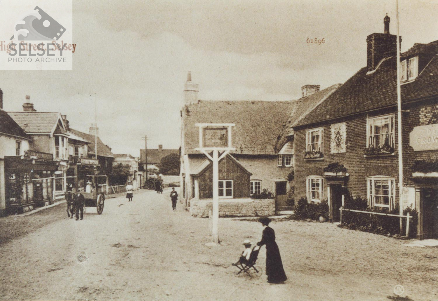 Selsey: High Street by The Crown Inn - Selsey Photo Archive